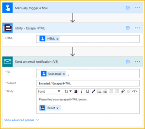 Escape and Unescape HTML in Power Automate — Encodian