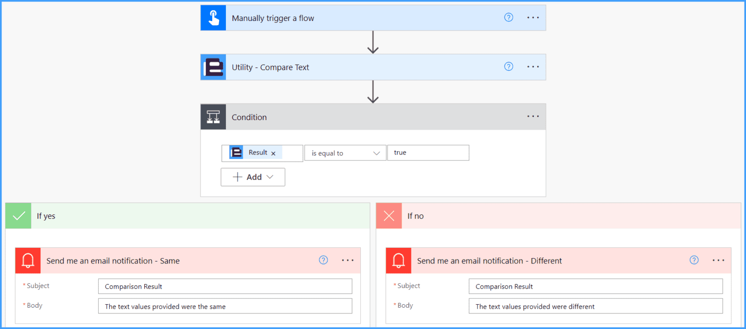 How to compare text and strings in Power Automate — Encodian