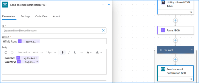 Get data from HTML tables in Power Automate — Encodian