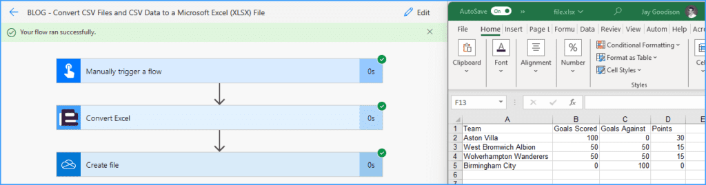 Convert CSV Files and CSV Data to a Microsoft Excel (XLSX) File — Encodian