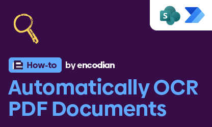 Automatically OCR PDF Documents added to a SharePoint Library