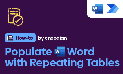 Generate Word documents with repeating tables using Power Automate