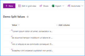 Split text values (strings) in Power Automate — Encodian
