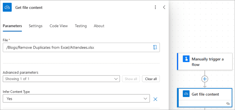 Remove duplicate entries from Excel files in Power Automate