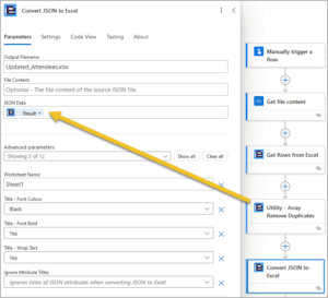 Remove duplicate entries from Excel files in Power Automate