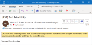 Trim text in Power Automate — Encodian