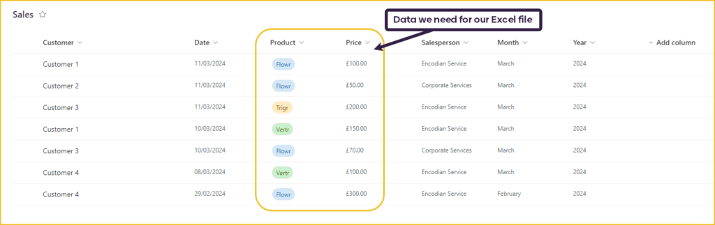 Update Rows in Microsoft Excel with Power Automate