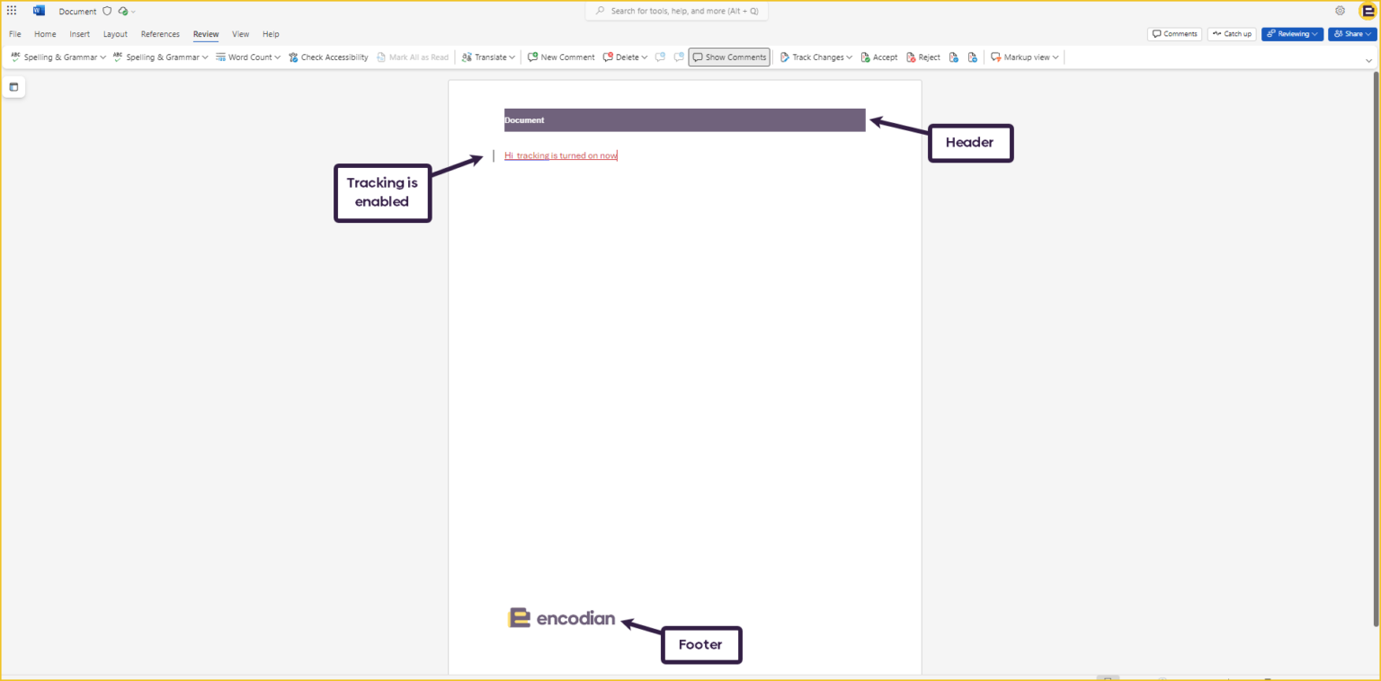 Tracked Changes and Headers/Footers: automating Microsoft Word
