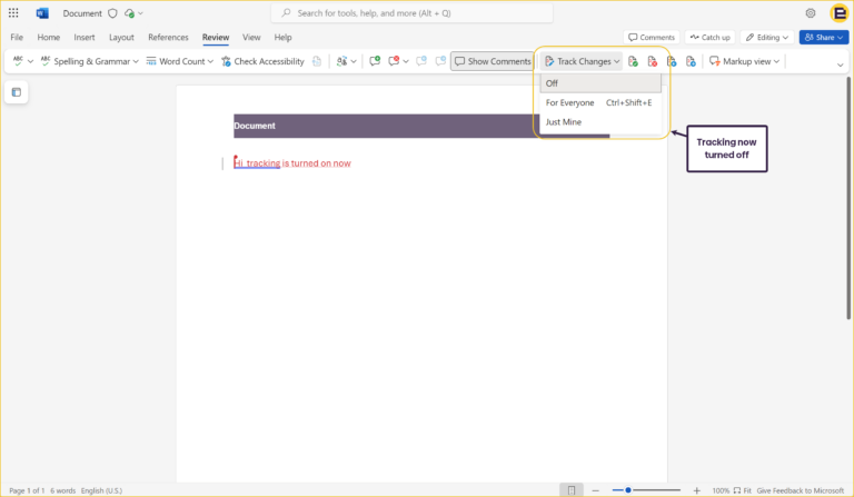 Tracked Changes and Headers/Footers: automating Microsoft Word