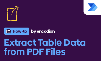 Extract Table Data from PDF files in Power Automate