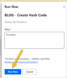 Create Hash Codes in Power Automate — Encodian