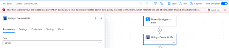 Blocked by Data Loss Prevention (DLP) policy in Power Automate