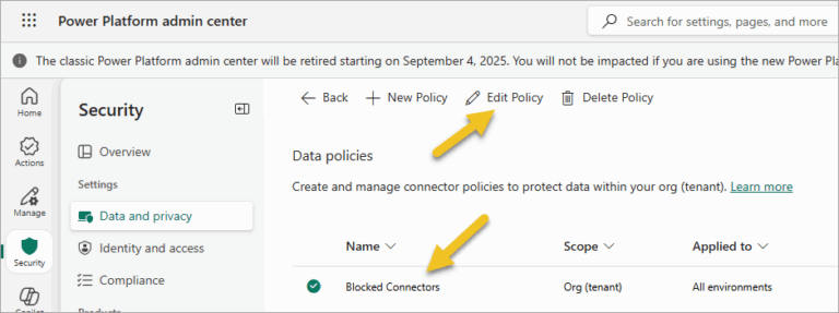 Blocked by Data Loss Prevention (DLP) policy in Power Automate