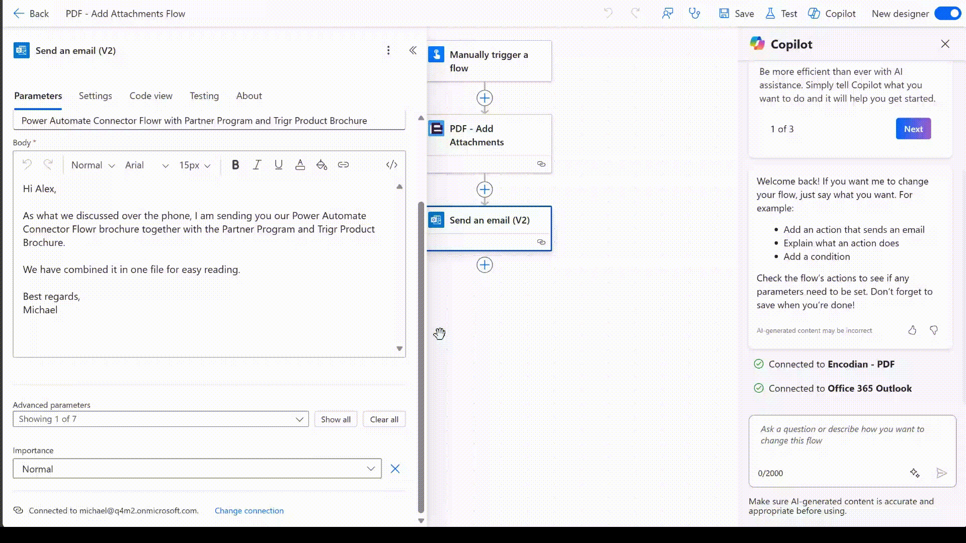 How to Add Attachments to a Single PDF with Power Automate — Encodian