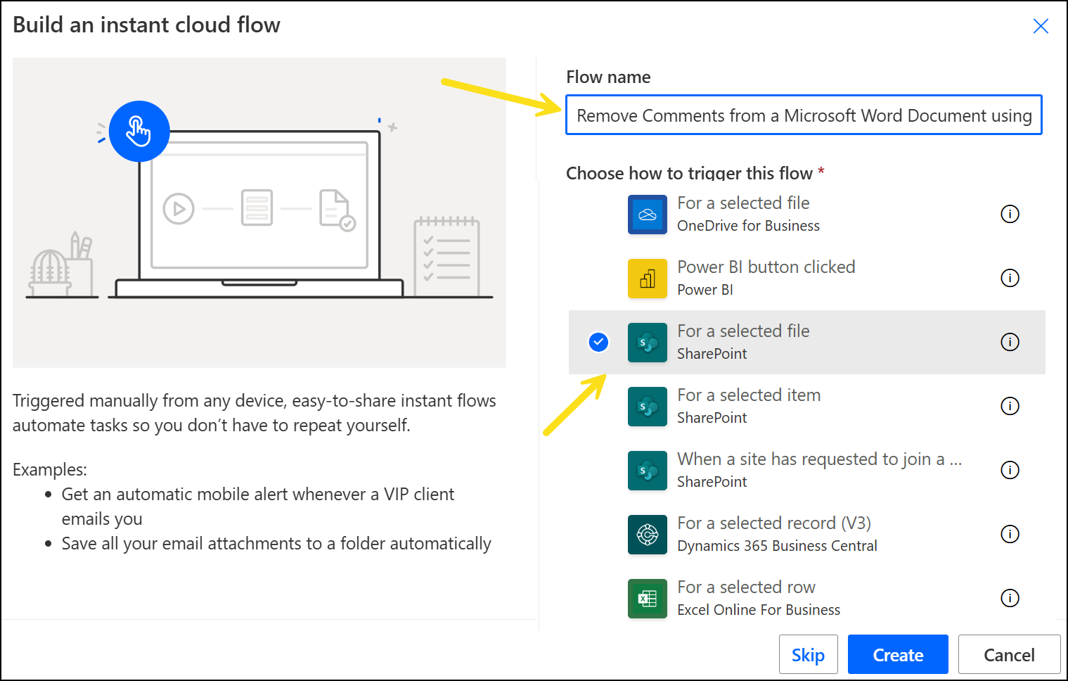 Remove Comments from a Word Document with Power Automate
